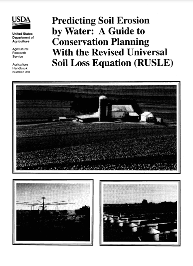 Predicting soil erosion by water : a guide to conservation planning ...